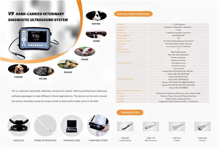 VET EMP V9 highly professional Ultrasound machine - sonotech